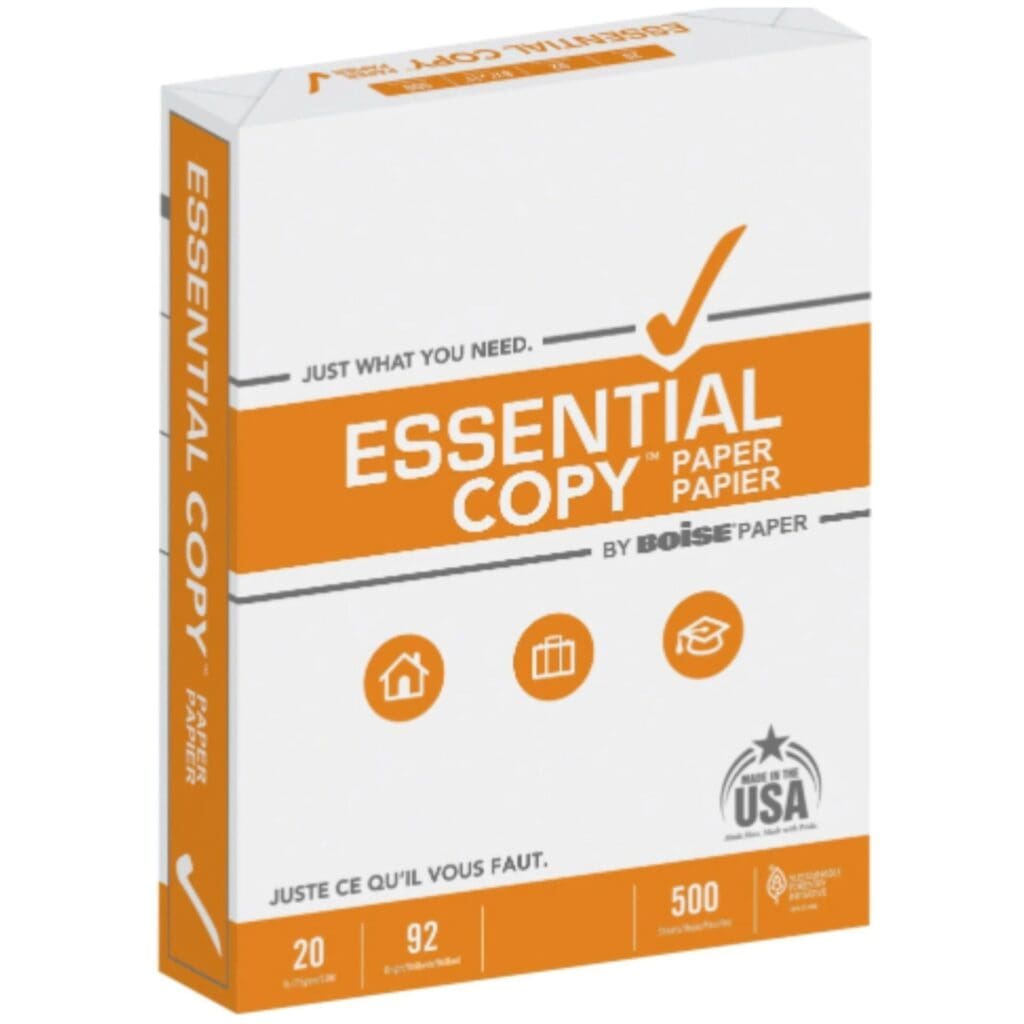 Essential Copy 8.5 x 14 20/50 White Paper 500 Sheets/Ream ...
