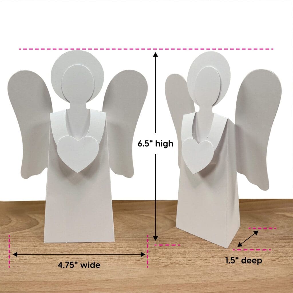Easy Punch-Out Holiday Paper Angel Ornament Kit (20-pack, white ...