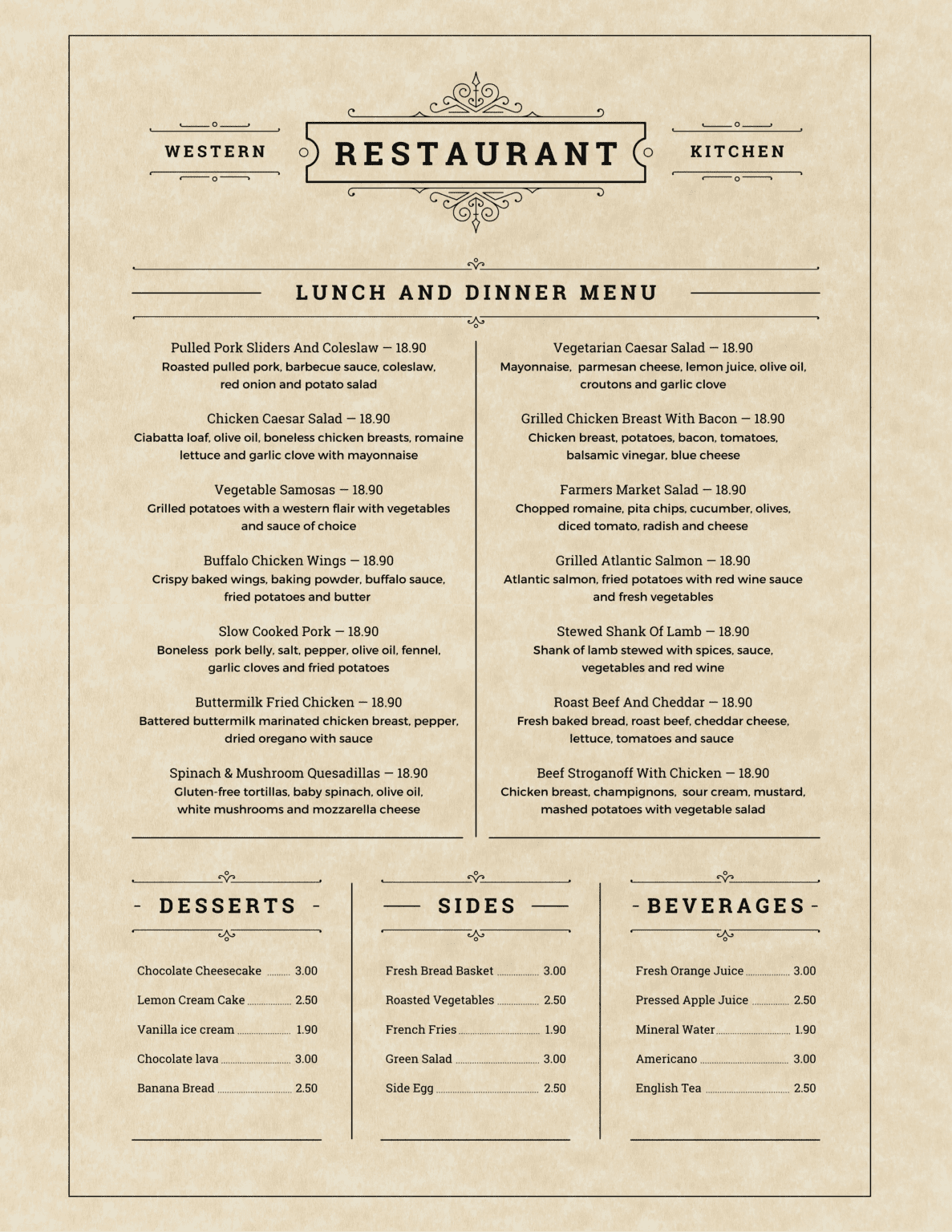 Premium Restaurant Menu Paper | Food Service Paper
