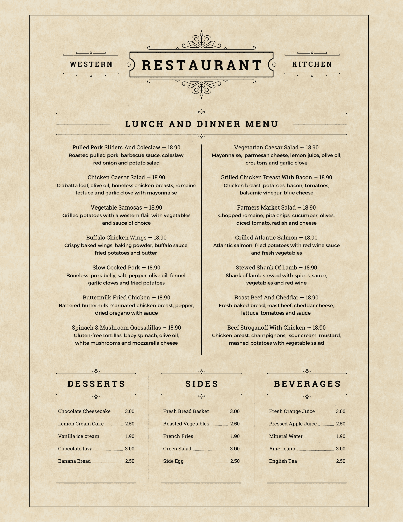 Premium Restaurant Menu Paper | Food Service Paper