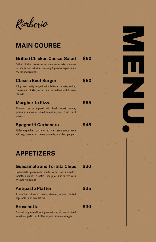 Premium Restaurant Menu Paper | Food Service Paper